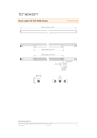 Traxon Cove Light AC HO RGB Graze Specification | PDF