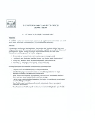 Encroachment policy | PDF