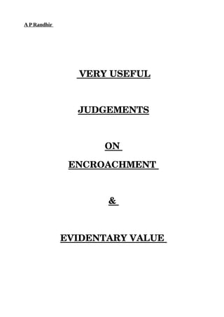 Encrochment judgment | PDF