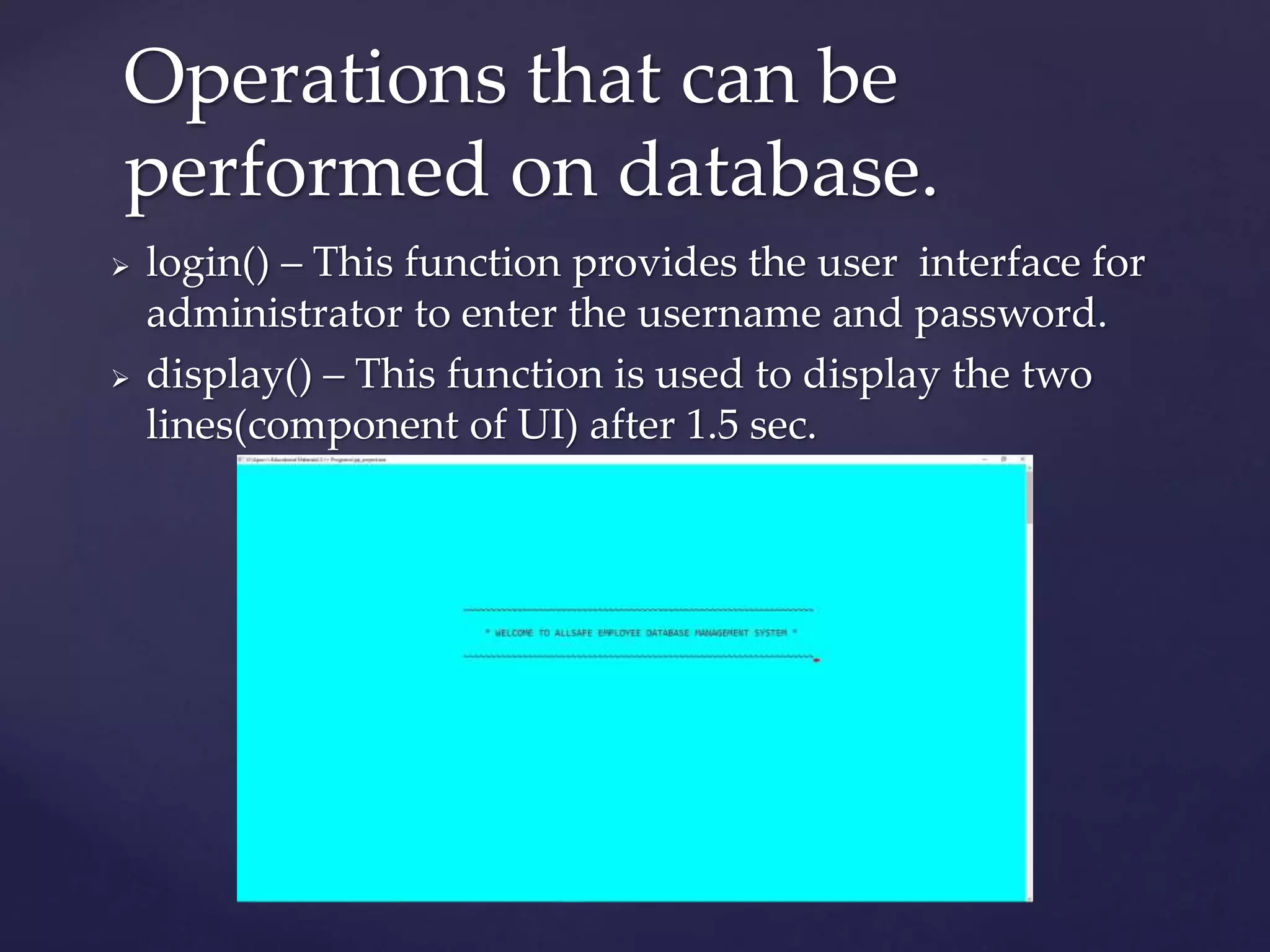 Encrypted database management system | PPTX | Databases | Computer Software and Applications