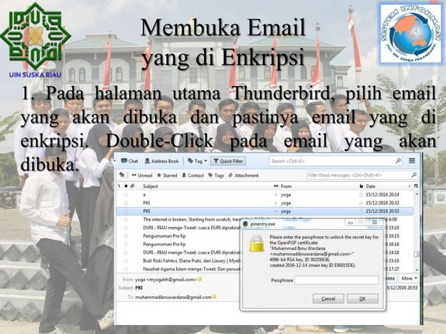 Encrypted email with Mozilla ThunderBird Use Public Key Infrastructure | PPT