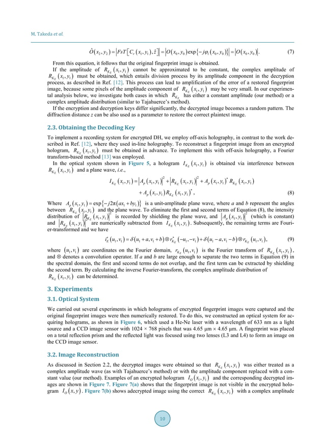 Encrypted sensing of fingerprint image | PDF