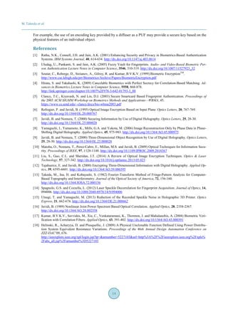 Encrypted sensing of fingerprint image | PDF | Free Download