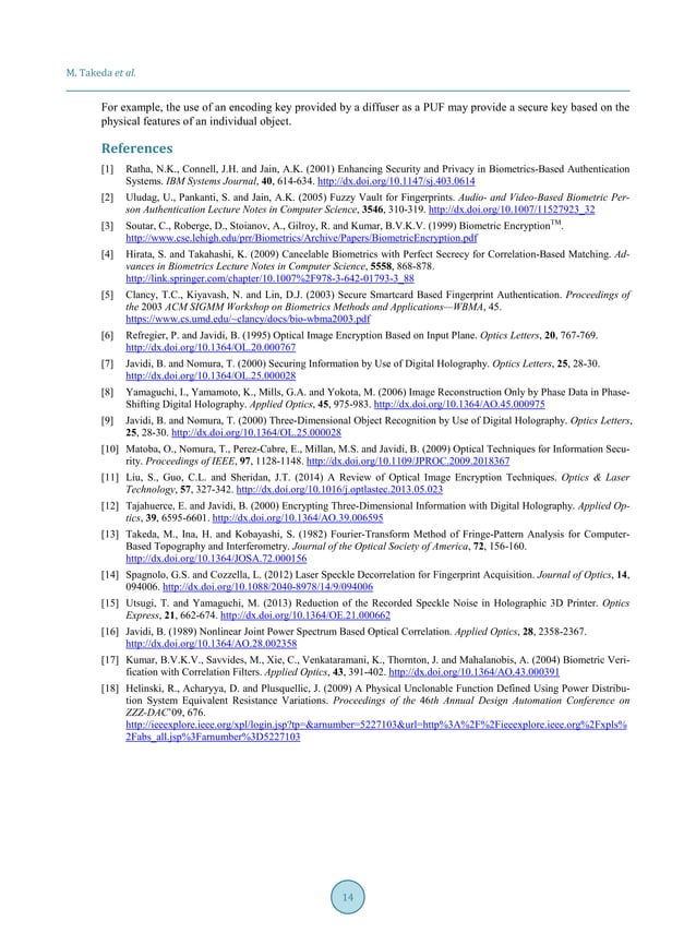 Encrypted sensing of fingerprint image | PDF