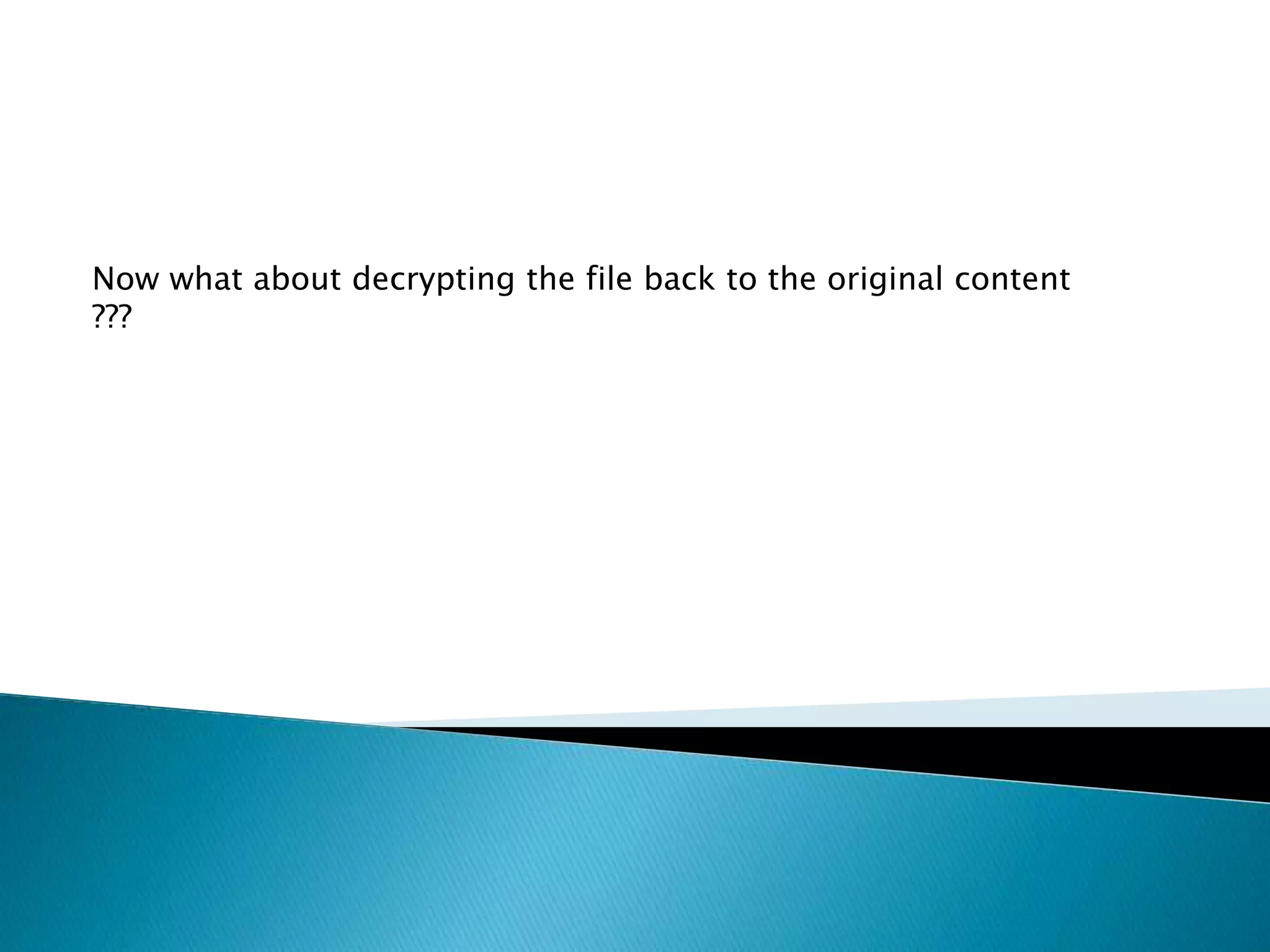 Encrypting/Decrypting mule | PPT