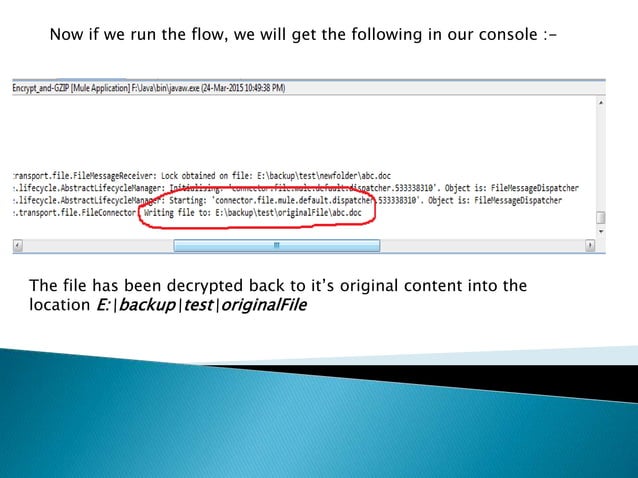 Encrypting/Decrypting mule | PPT