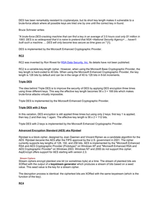 Encryption | DOC | Information and Network Security | Computing