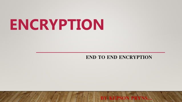 Encryption | PPTX