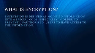 Encryption and decryption | PPTX