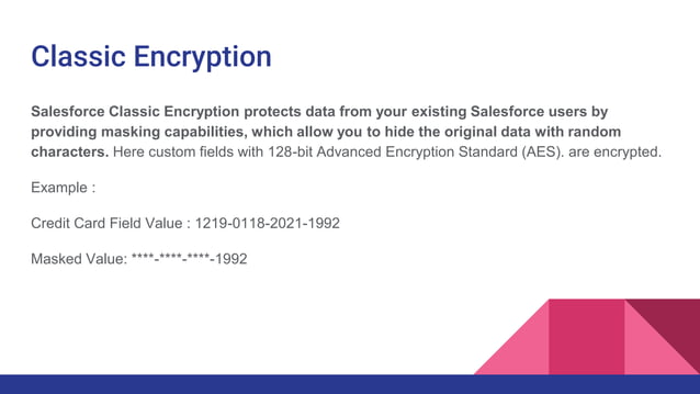 Encryption field and named credentials | PPT