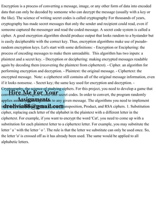 Encryption is a process of converting a message, image, or any other .pdf