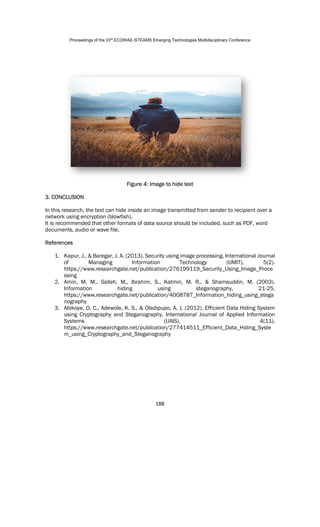 Encryption of Text in Image Over a Network | PDF | Information and Network Security | Computing