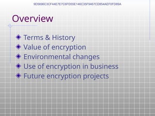 Cryptography Overview Presentation circa 2005 | PPTX