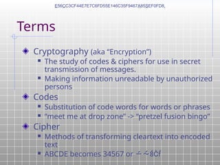 Cryptography Overview Presentation circa 2005 | PPTX