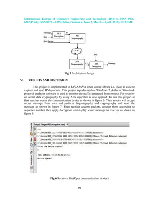 Encryption & steganography in i pv6 source address | PDF