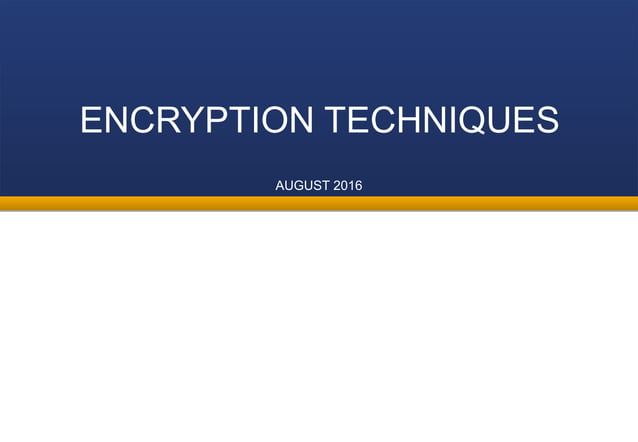 Encryption Techniques | ODP