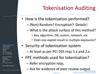 Encryption vs tokenisation (for share) | PPT
