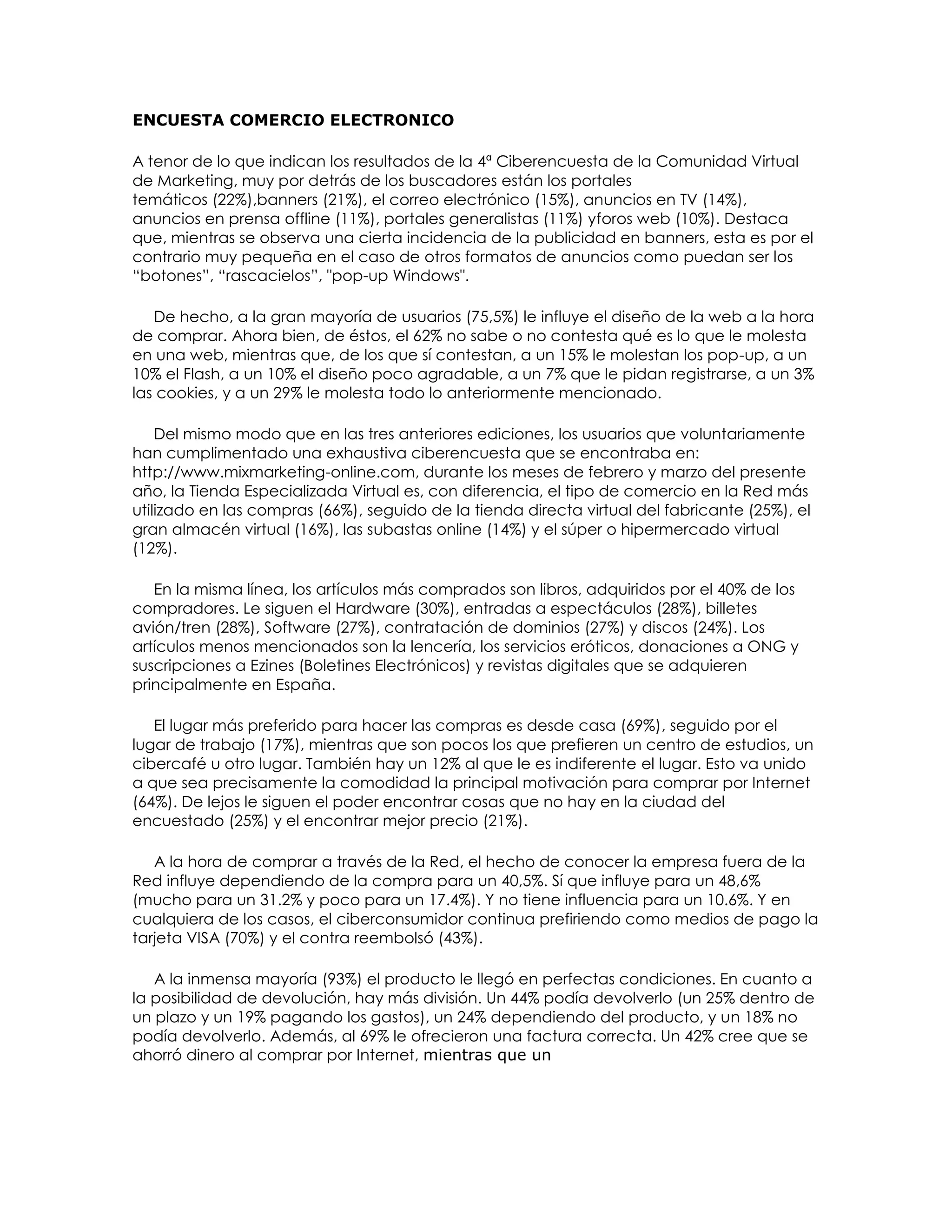 Encuesta Comercio Electronico Pdf
