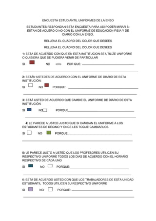Encuesta estudiantil uniformes de la enso | DOCX