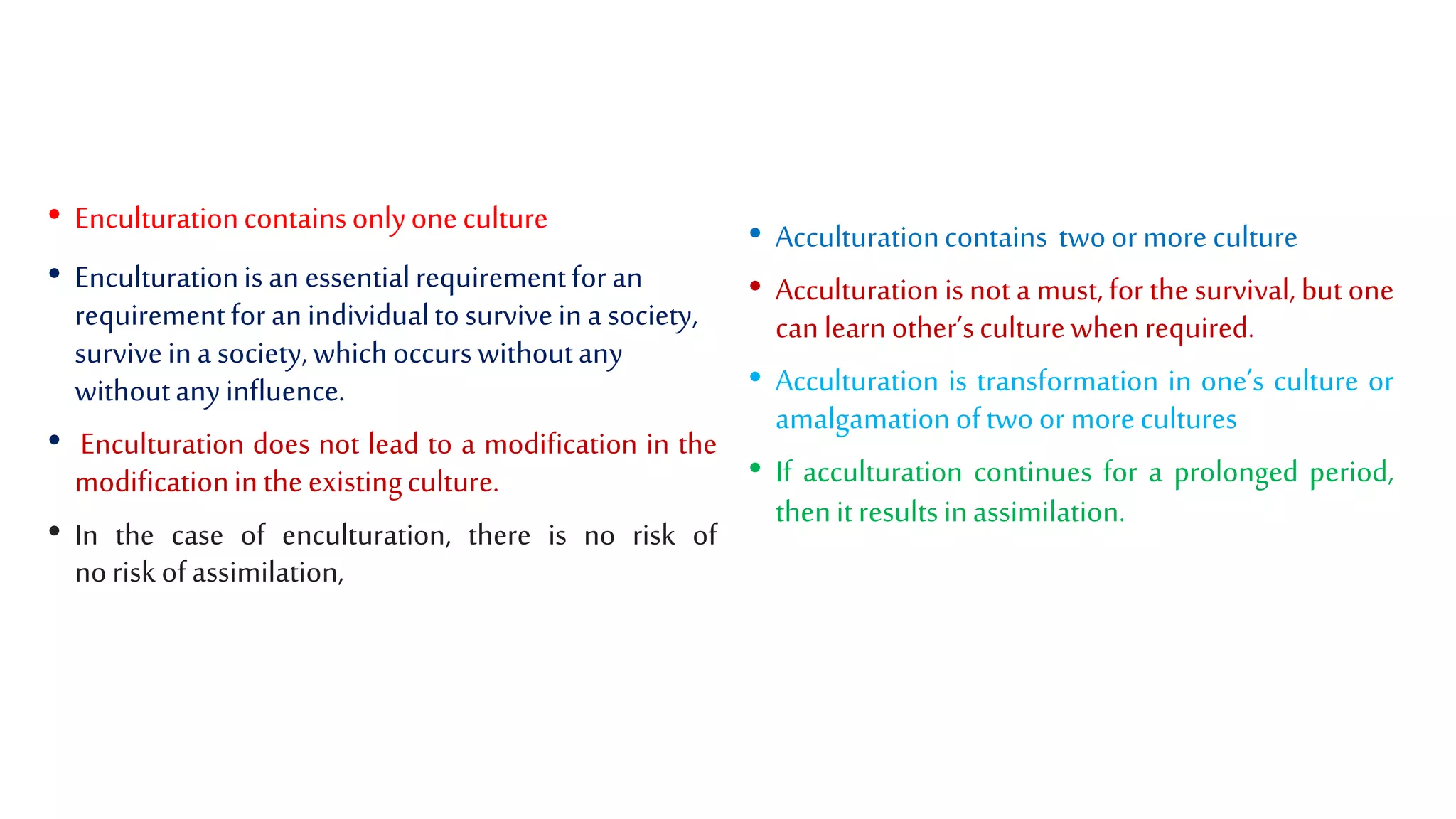 encultration and accultration | PPTX | Education