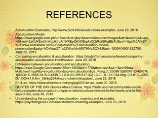 Enculturation and acculturation | PPTX