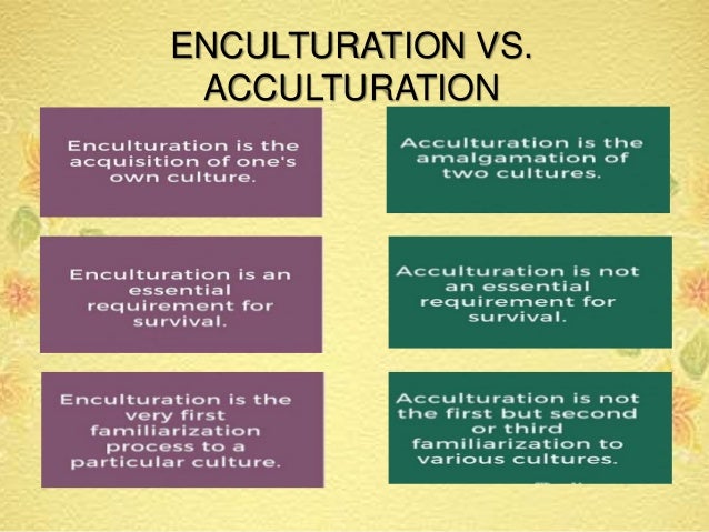Enculturation And Acculturation