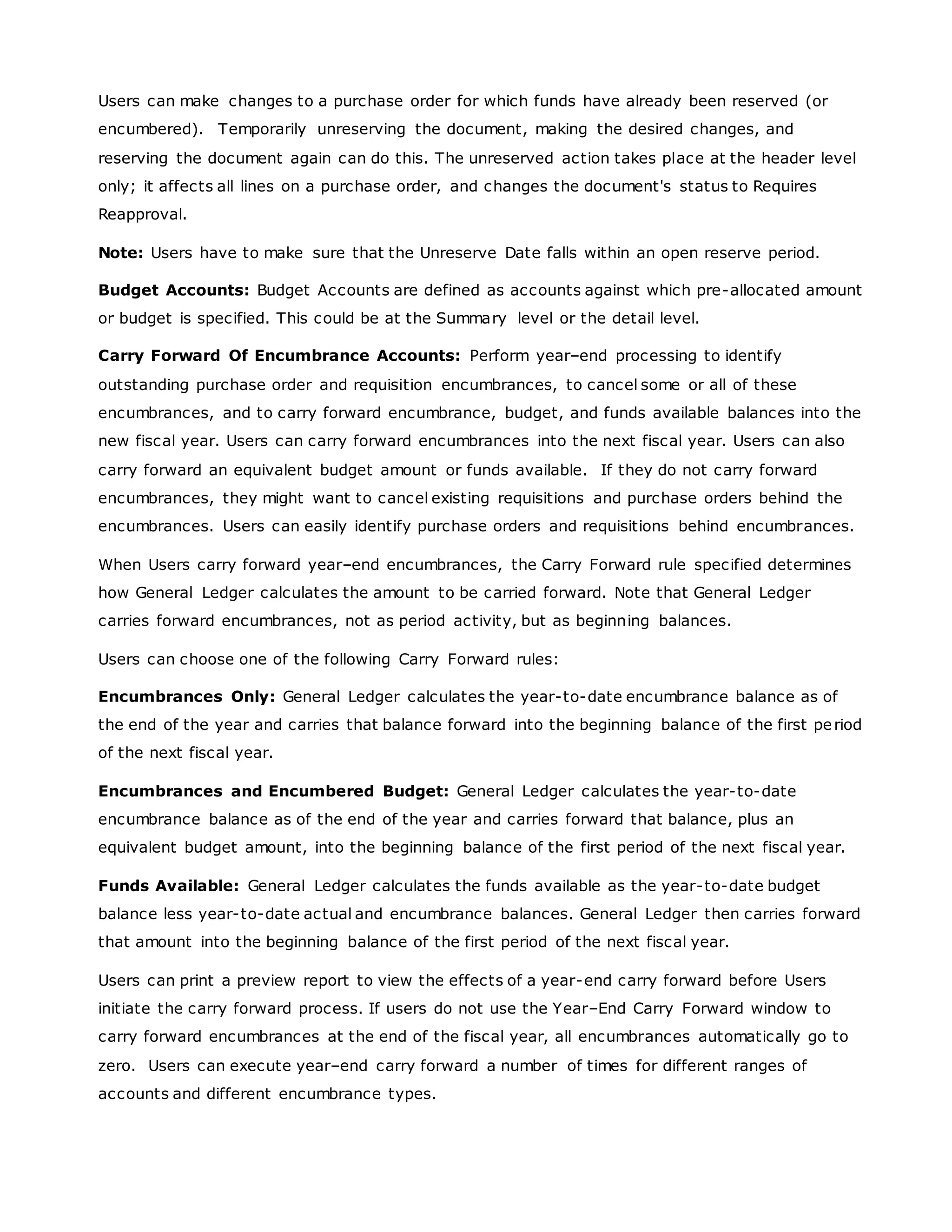 Encumbrance Accounting | DOCX