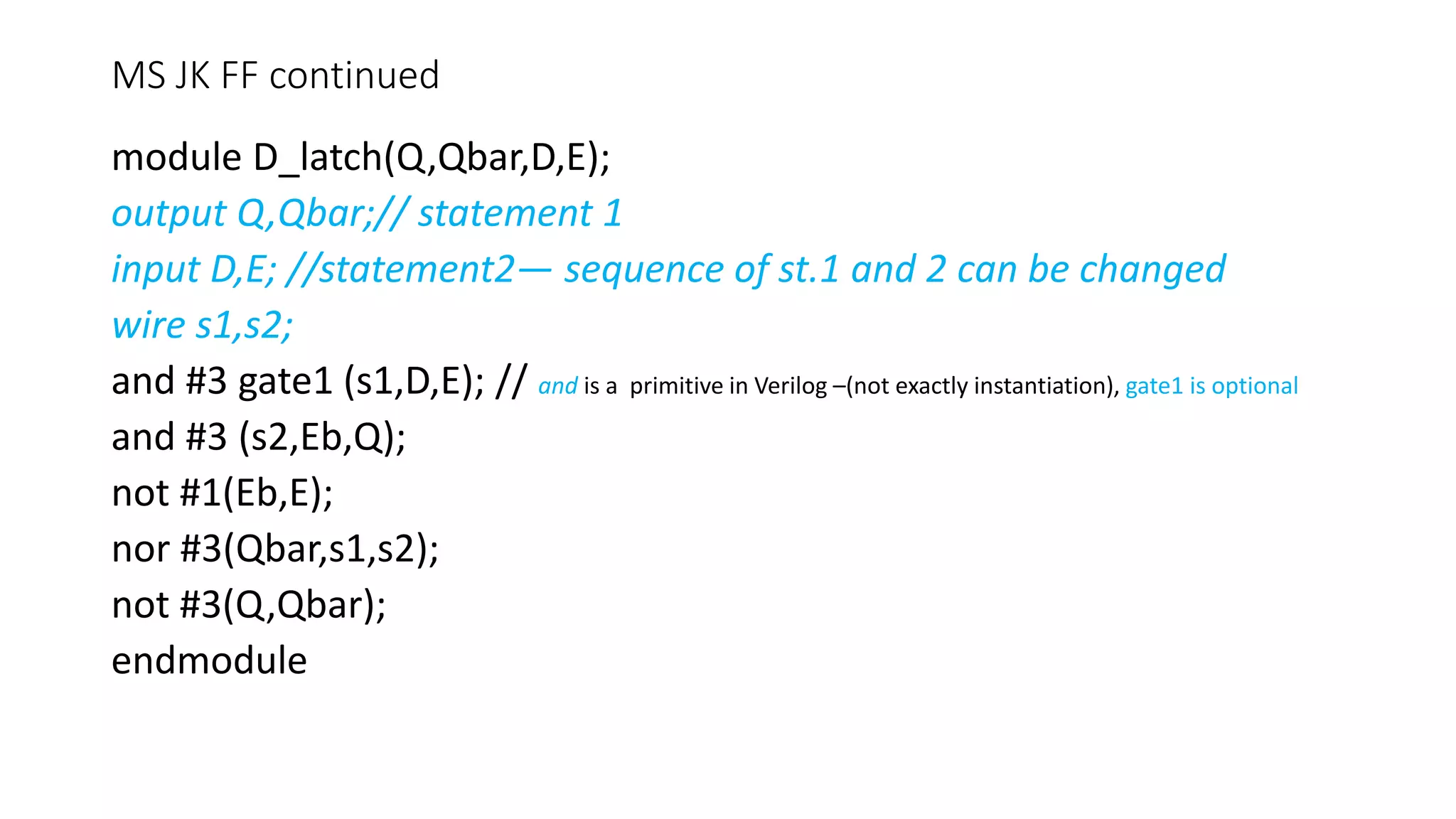 gate level modeling | PPTX | Programming Languages | Computing