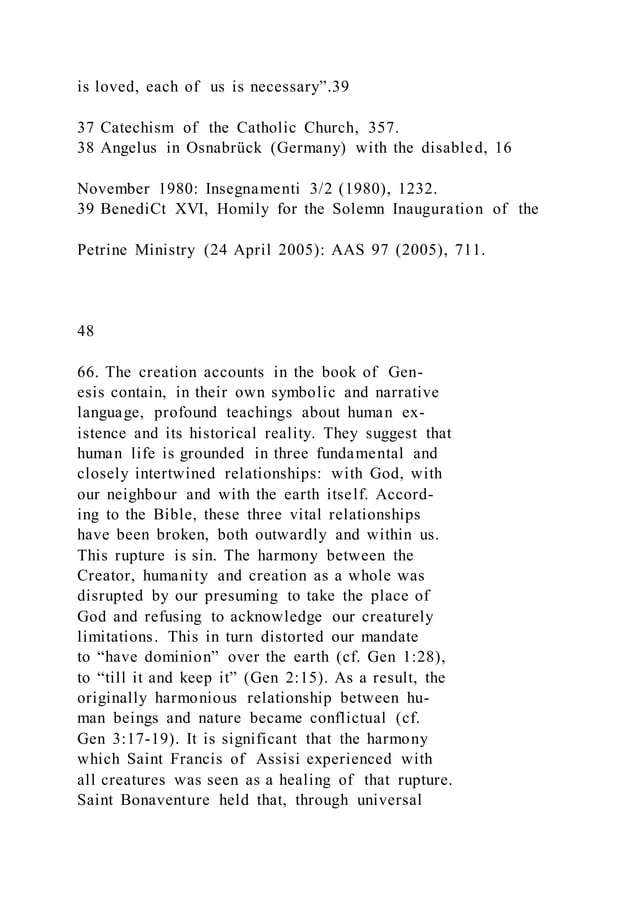 ENCYCLICAL LETTER LAUDATO SI’OF THE HOLY FATHER | PDF