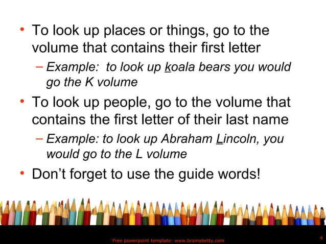 How to Use an Encyclopedia | PPT | Books and Literature