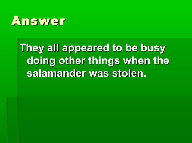 Encyclopedia Brown and the Case of the Slippery Salamander | PPT