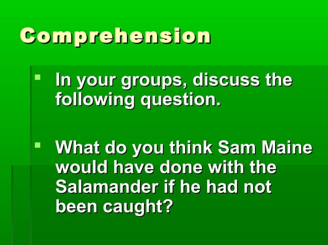 Encyclopedia Brown and the Case of the Slippery Salamander | PPT