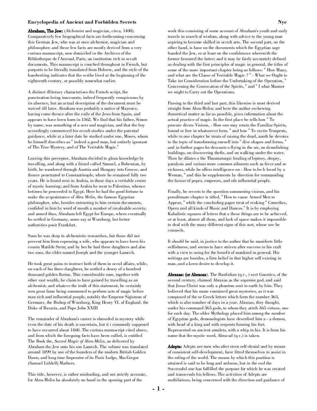 Encyclopedia of ancient & forbidden secrets | PDF