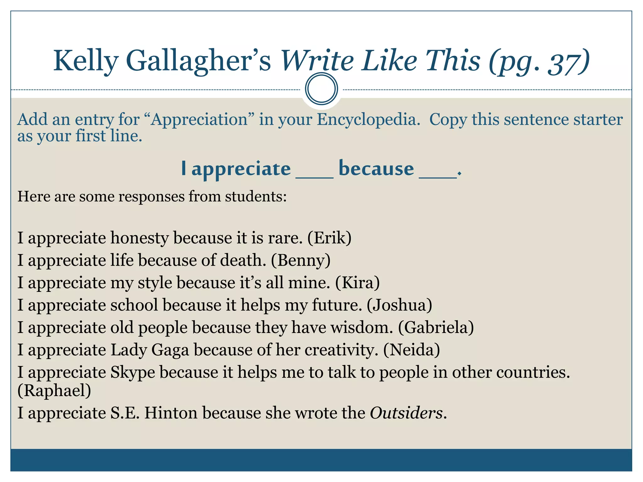 Encyclopedia of an Ordinary Life Writing Prompts, Adapted from ...