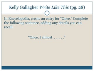 Encyclopedia of an Ordinary Life Writing Prompts, Adapted from ...