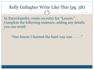 Encyclopedia of an Ordinary Life Writing Prompts, Adapted from ...