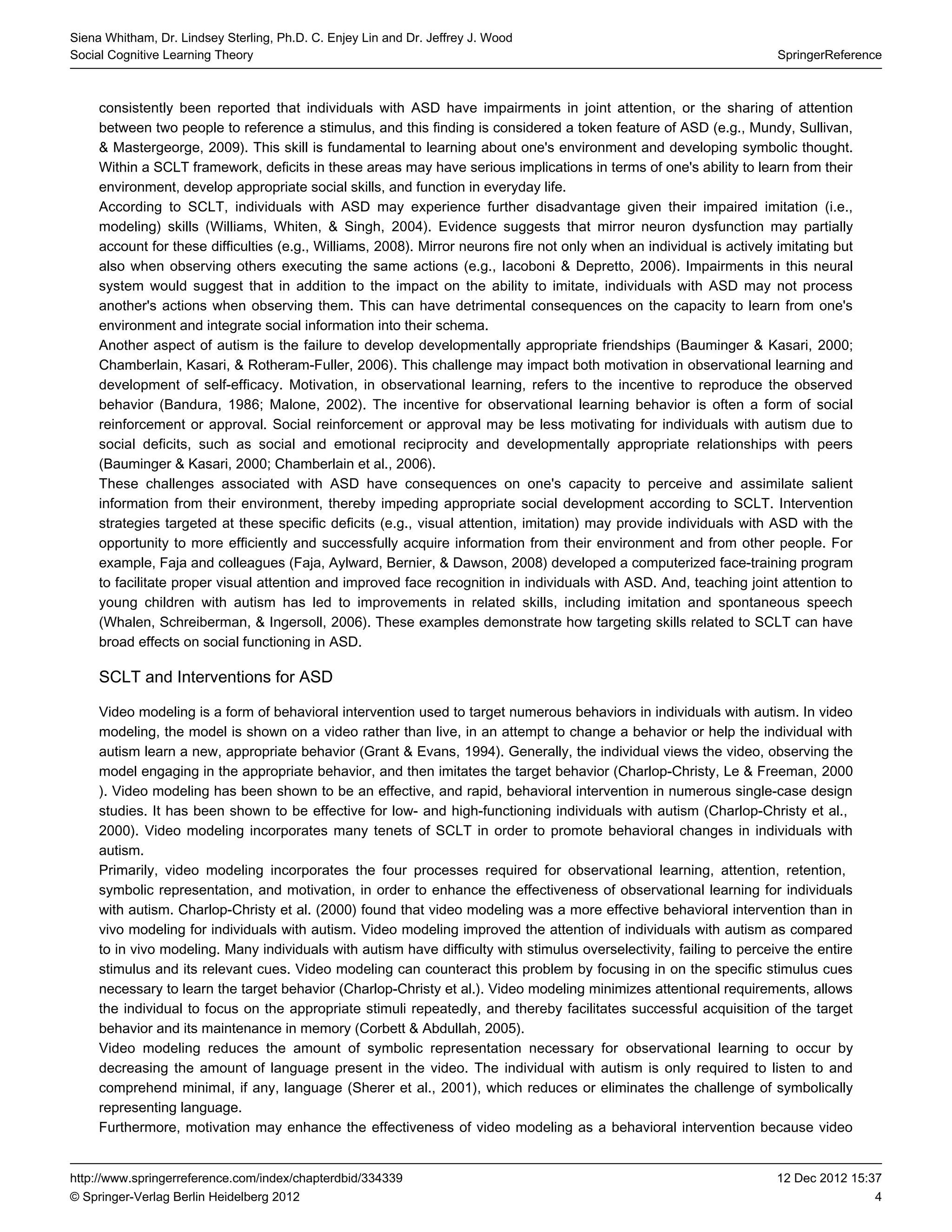 Encyclopedia of autism spectrum disorders | PDF