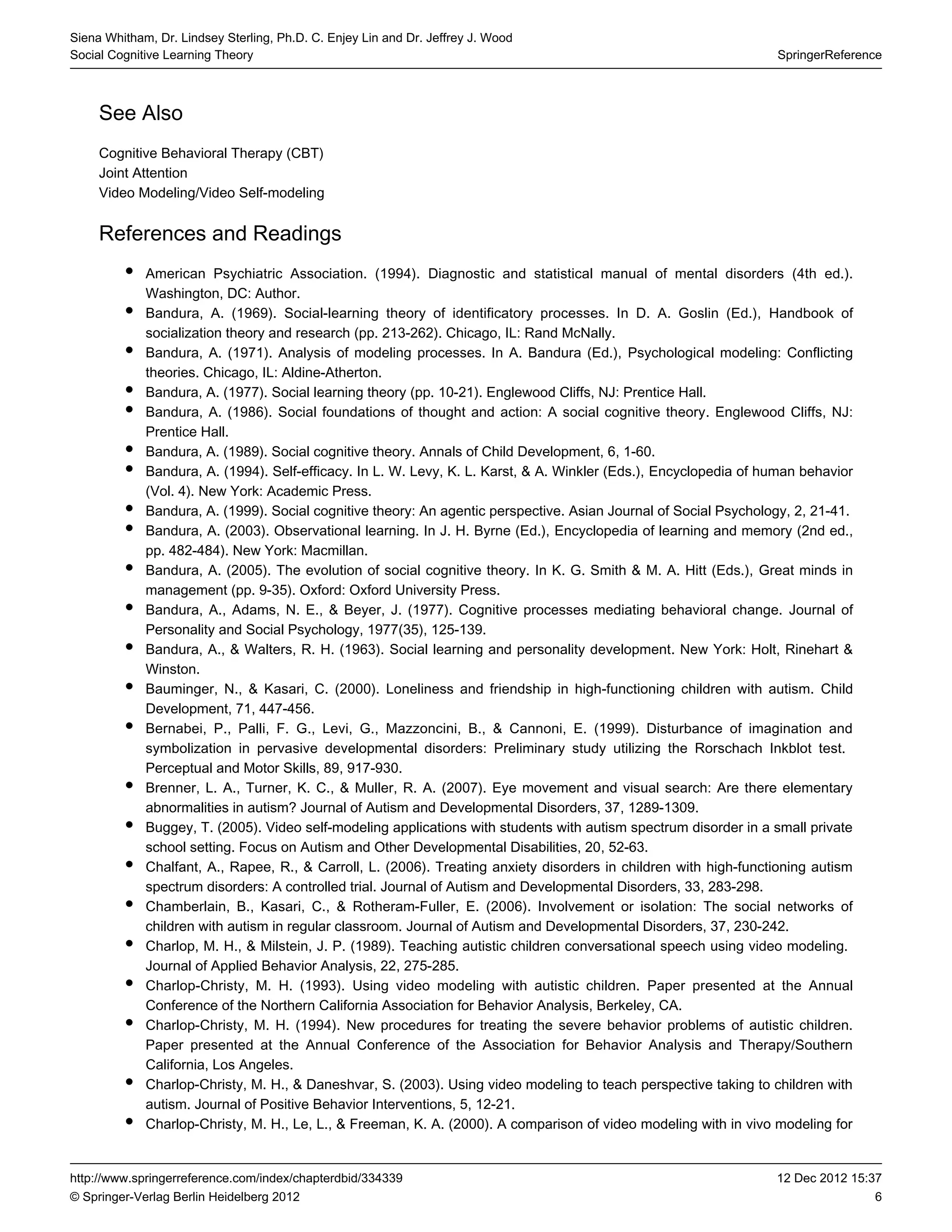 Encyclopedia of autism spectrum disorders | PDF