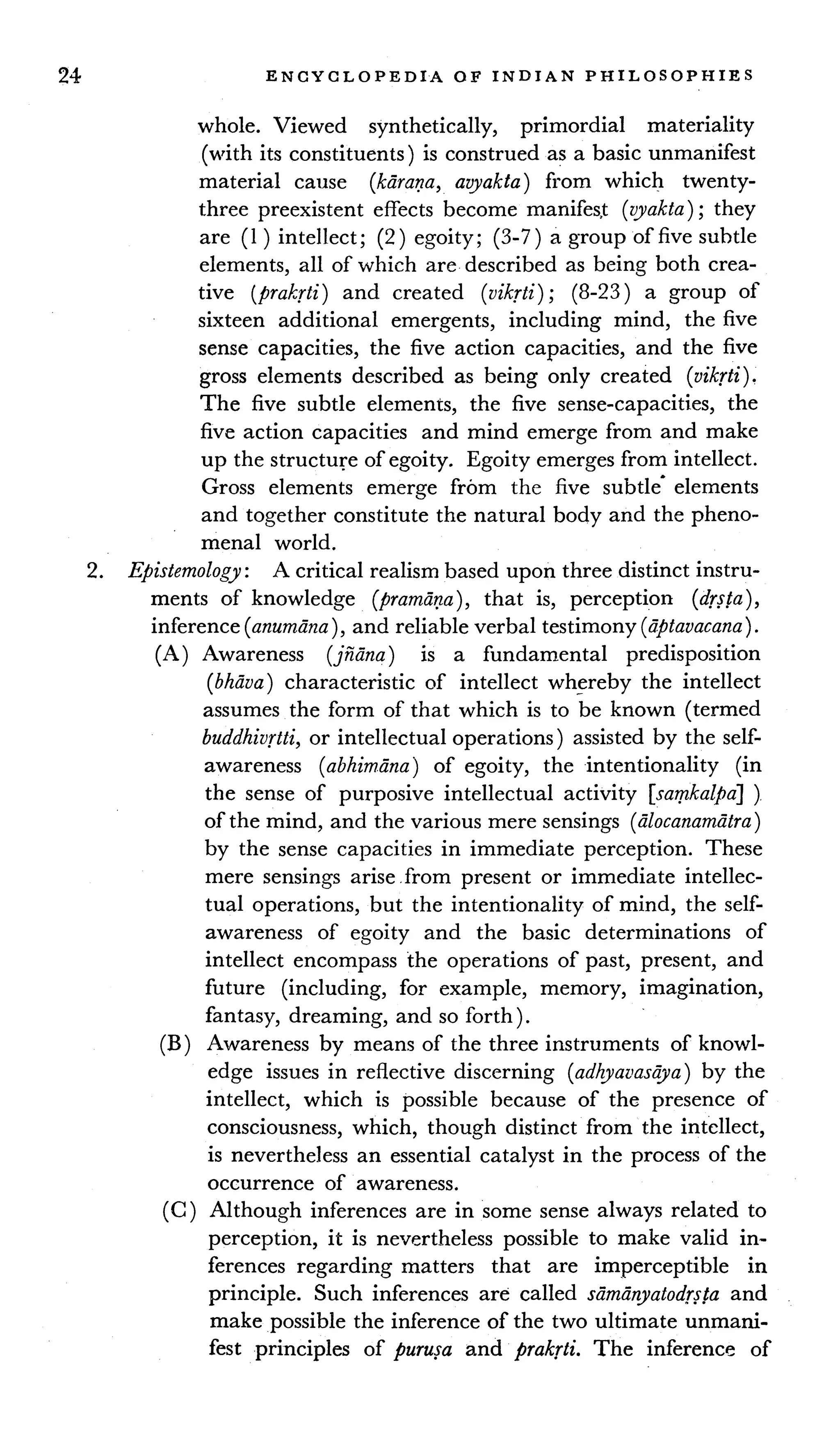 Encyclopedia of indian philosophies vol 4 - samkhya a dualist tradition ...