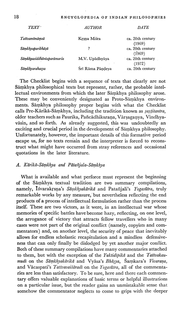 Encyclopedia of indian philosophies vol 4 - samkhya a dualist tradition ...