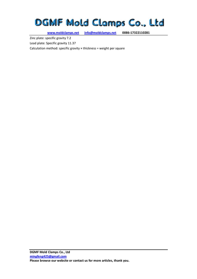 Encyclopedia of steel weight calculation formulas -dgmf mold clamps co ...