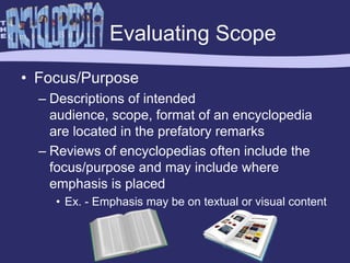 Encyclopedias | PPTX