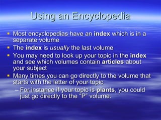Encyclopedias | PPT