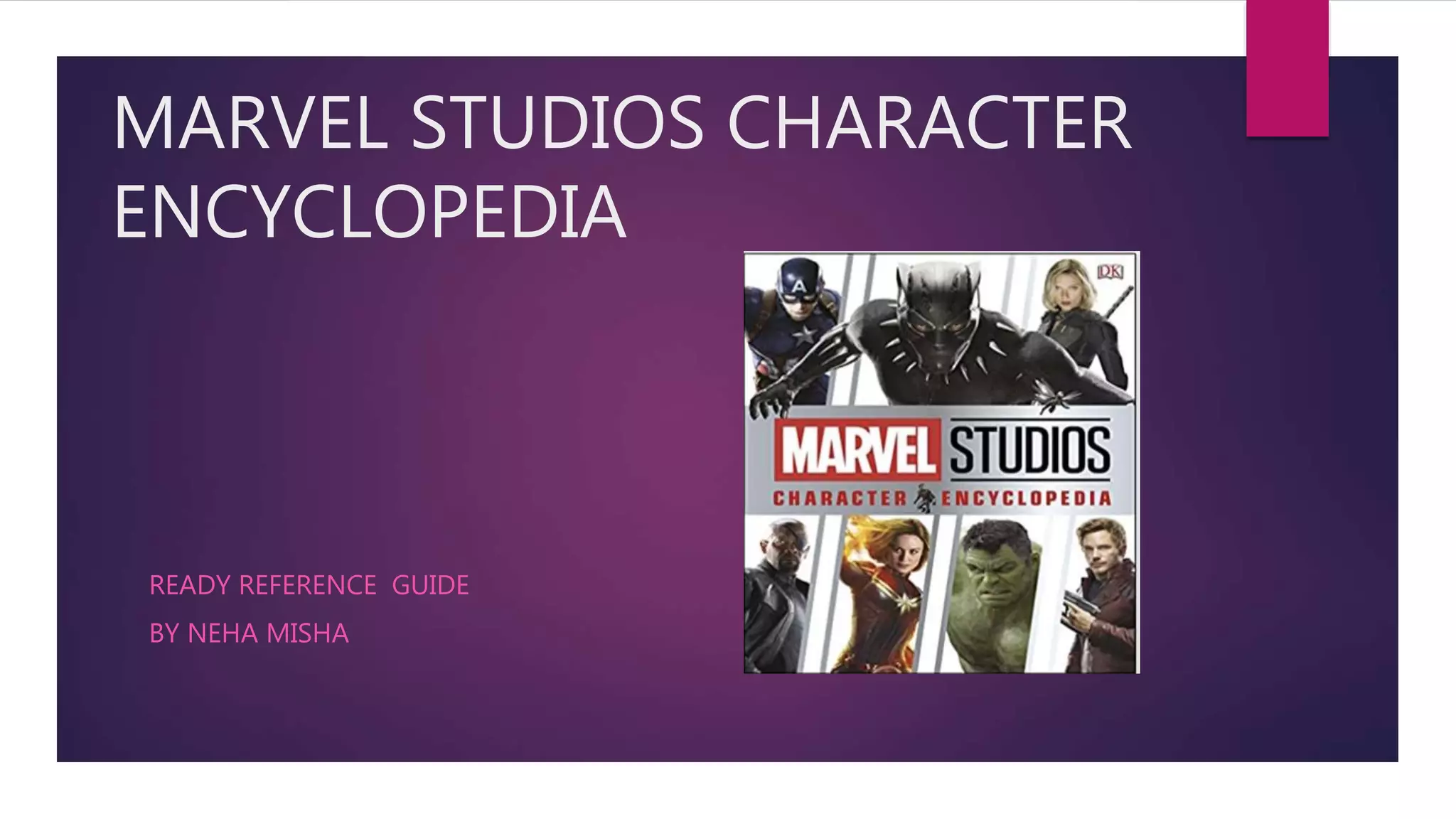 Marvel Studios Character Encyclopedia | PPTX