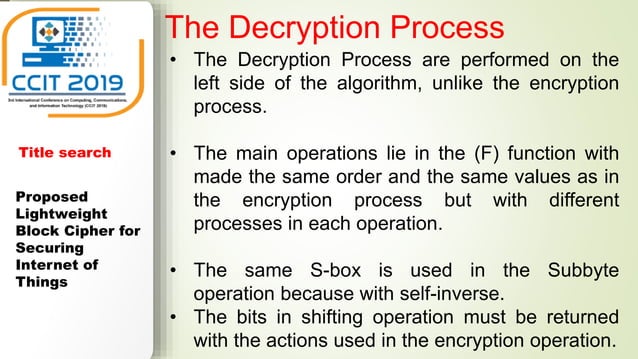 Proposed Lightweight Block Cipher Algorithm For Securing Internet Of Things Ppt