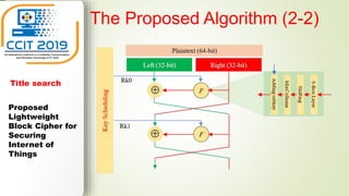 Proposed Lightweight Block Cipher Algorithm for Securing Internet of Things | PPT