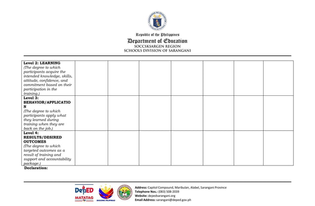 End-of-Program Evaluation Form Sample.pd | Education