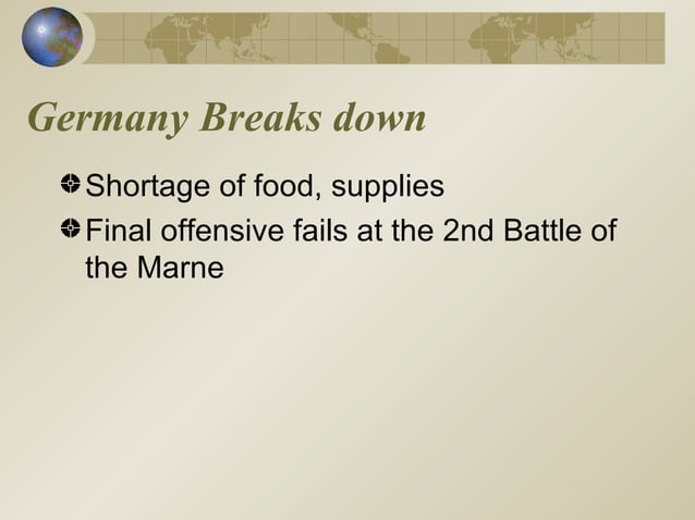 End of WWI | PPT