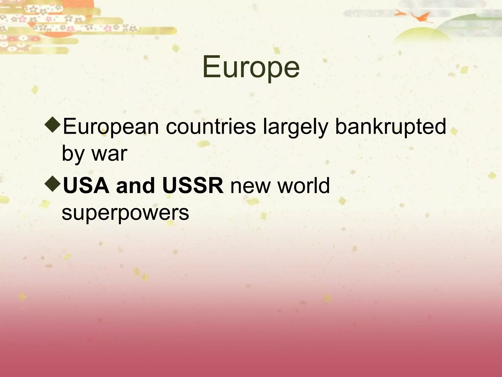 End of WWII / Cold War | PPT