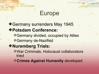End of WWII / Cold War | PPT